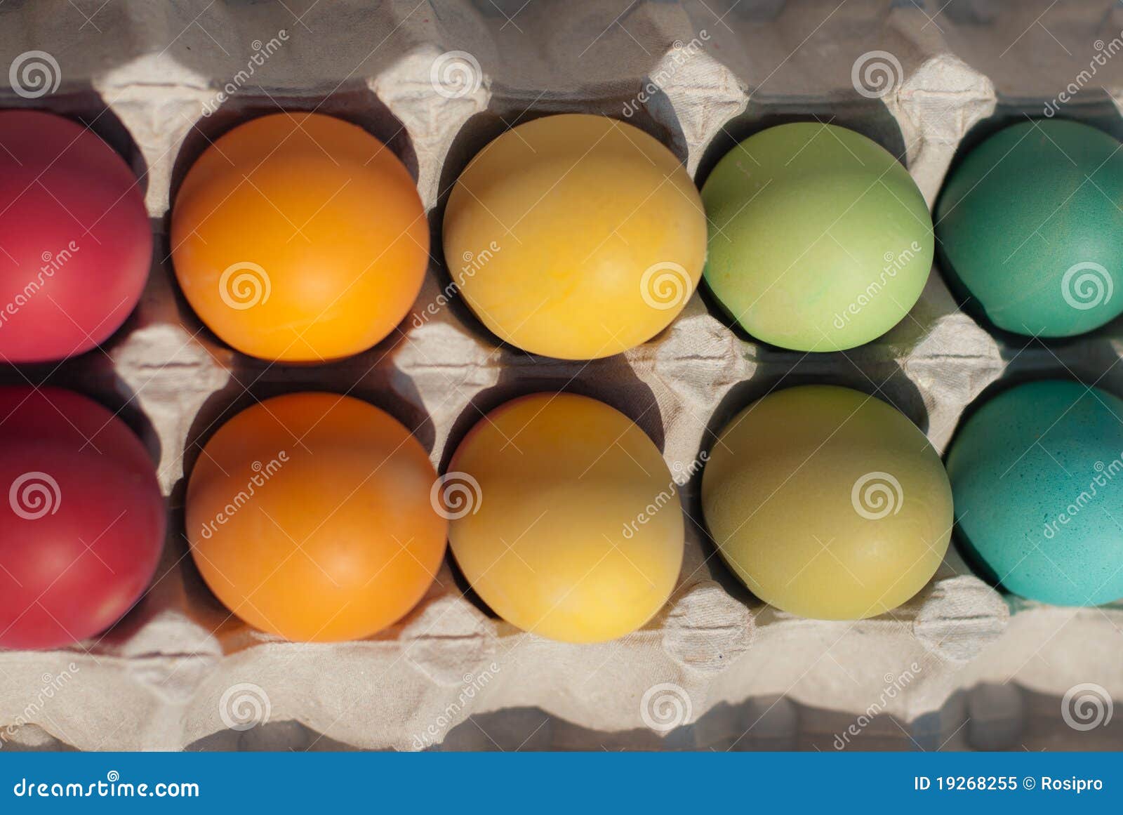 A Box of Dyed Eggs with Fluff Stock Image - Image of green, diet: 19268255