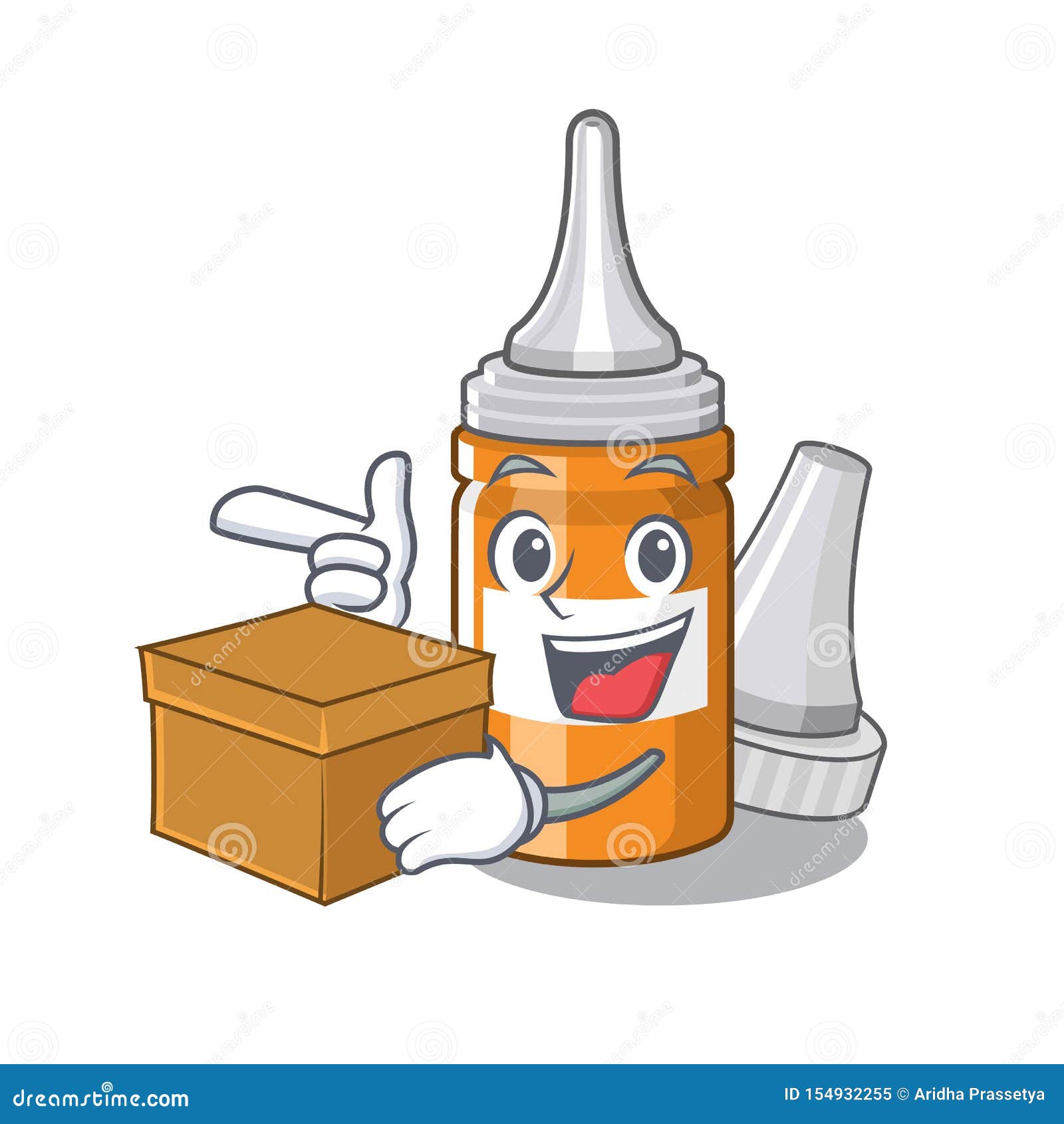 With Box Ear Drops in the Cartoon Shape Stock Vector - Illustration of ...