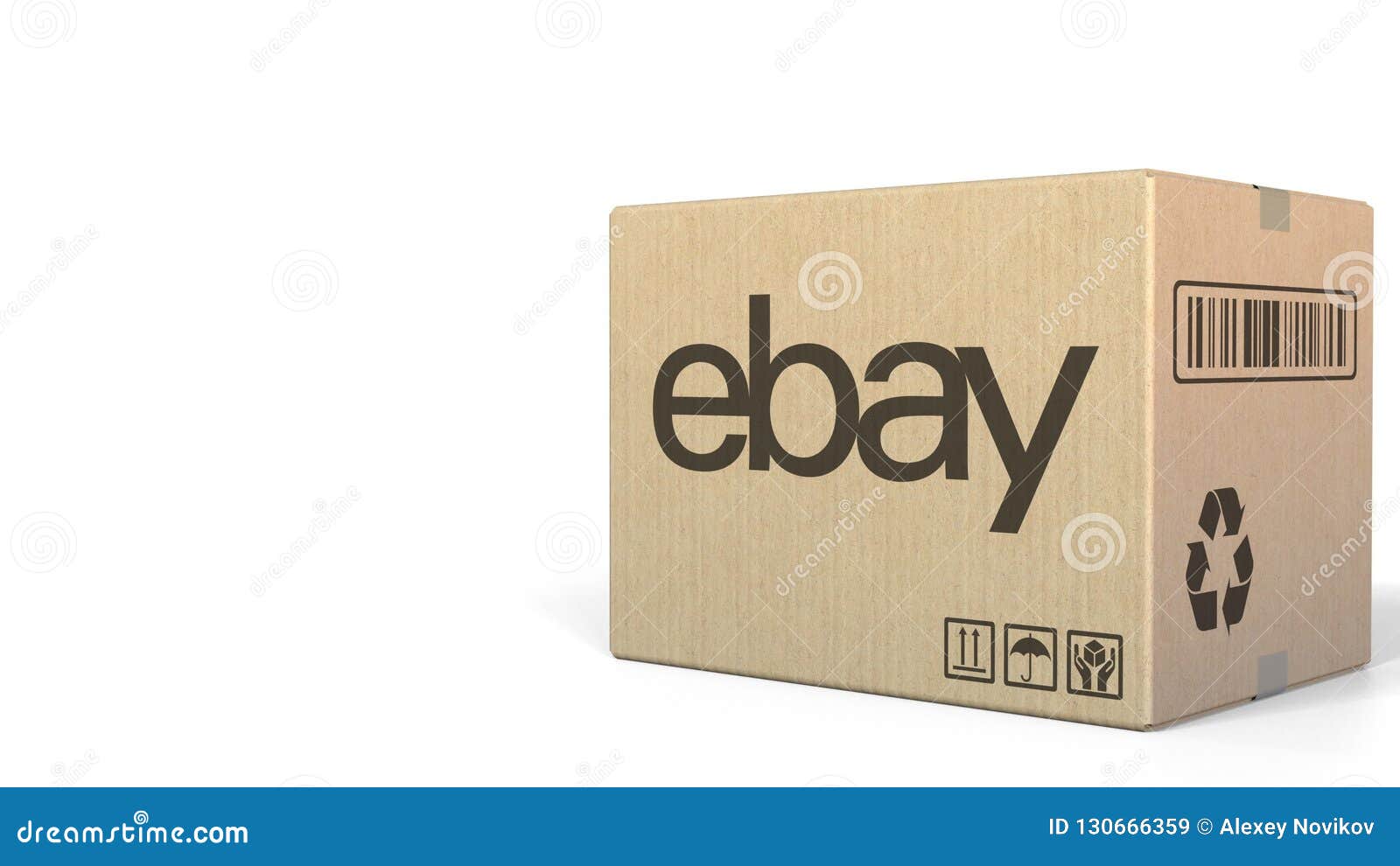 Box with EBay Logo. Editorial 3D Rendering Editorial Stock Image ...