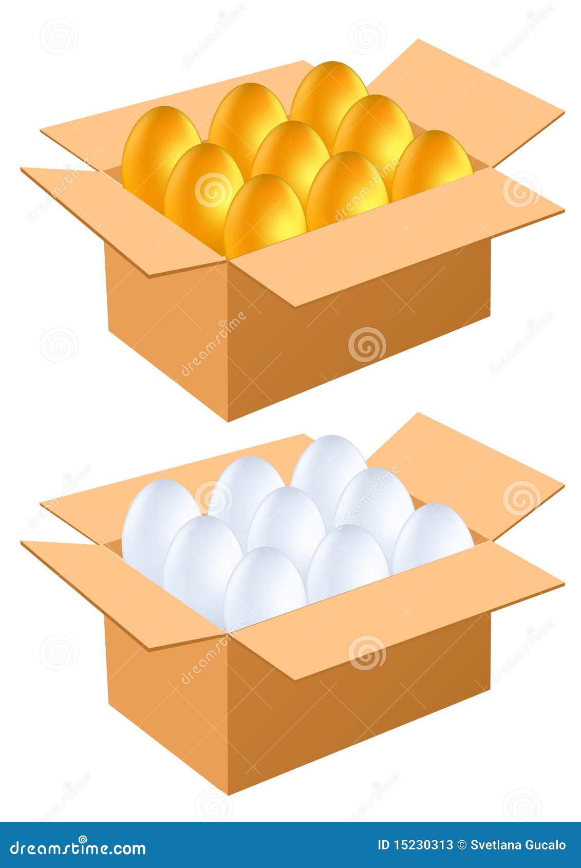 Box with eggs stock vector. Illustration of isolated - 15230313
