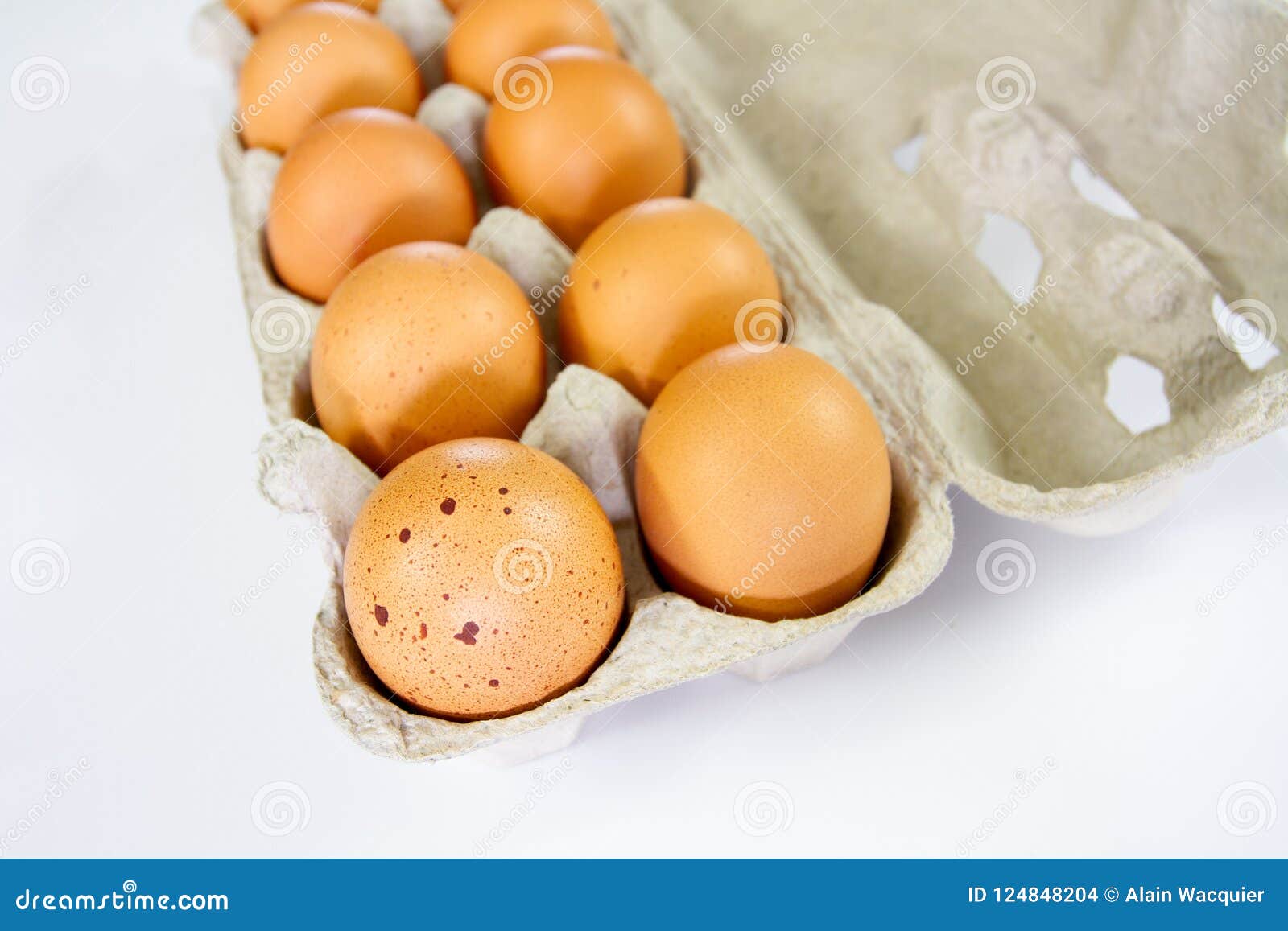 Box of 10 eggs stock photo. Image of eggs, chicken, background - 124848204