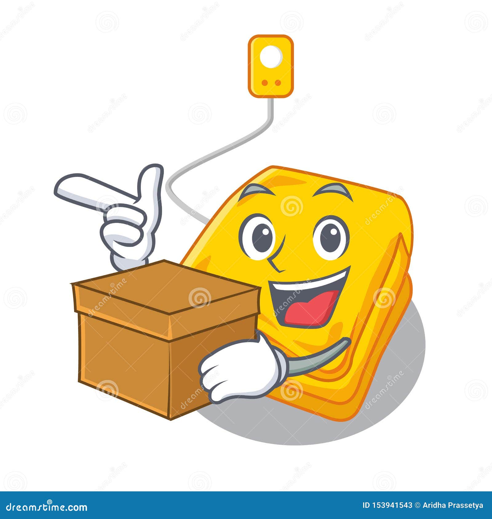 With Box Electric Blanket Isolated with the Cartoon Stock Vector ...