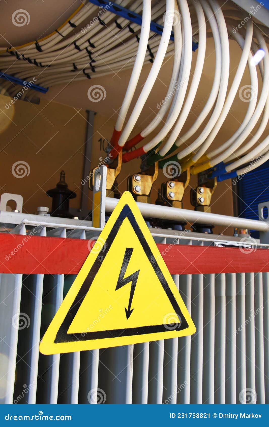 Box of Electrical Transformer. Danger Sign Stock Image - Image of ...