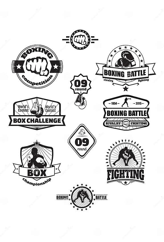 Box emblems stock vector. Illustration of vector, battle - 58383145