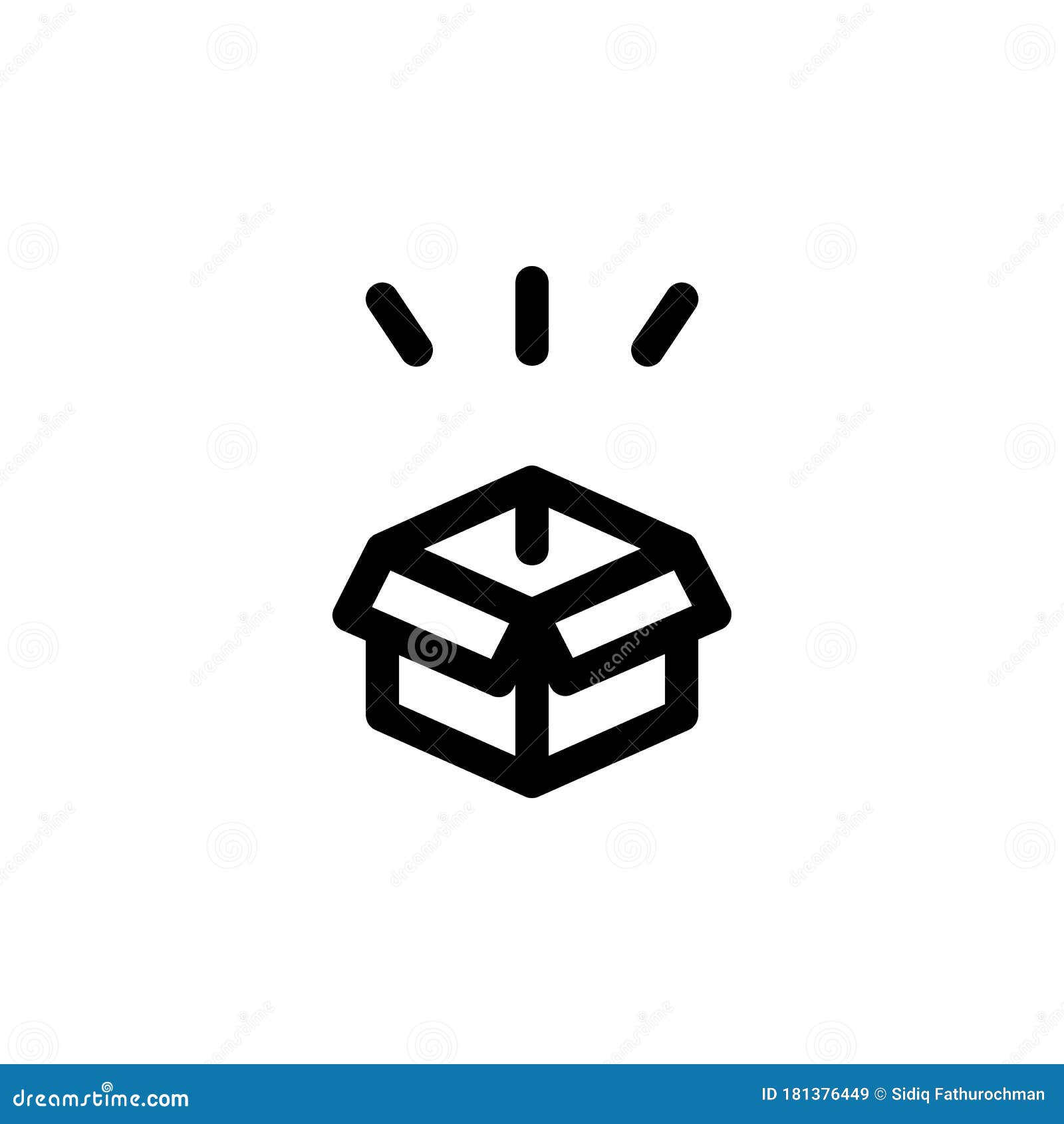 Box Empty Icon stock vector. Illustration of arrived - 181376449