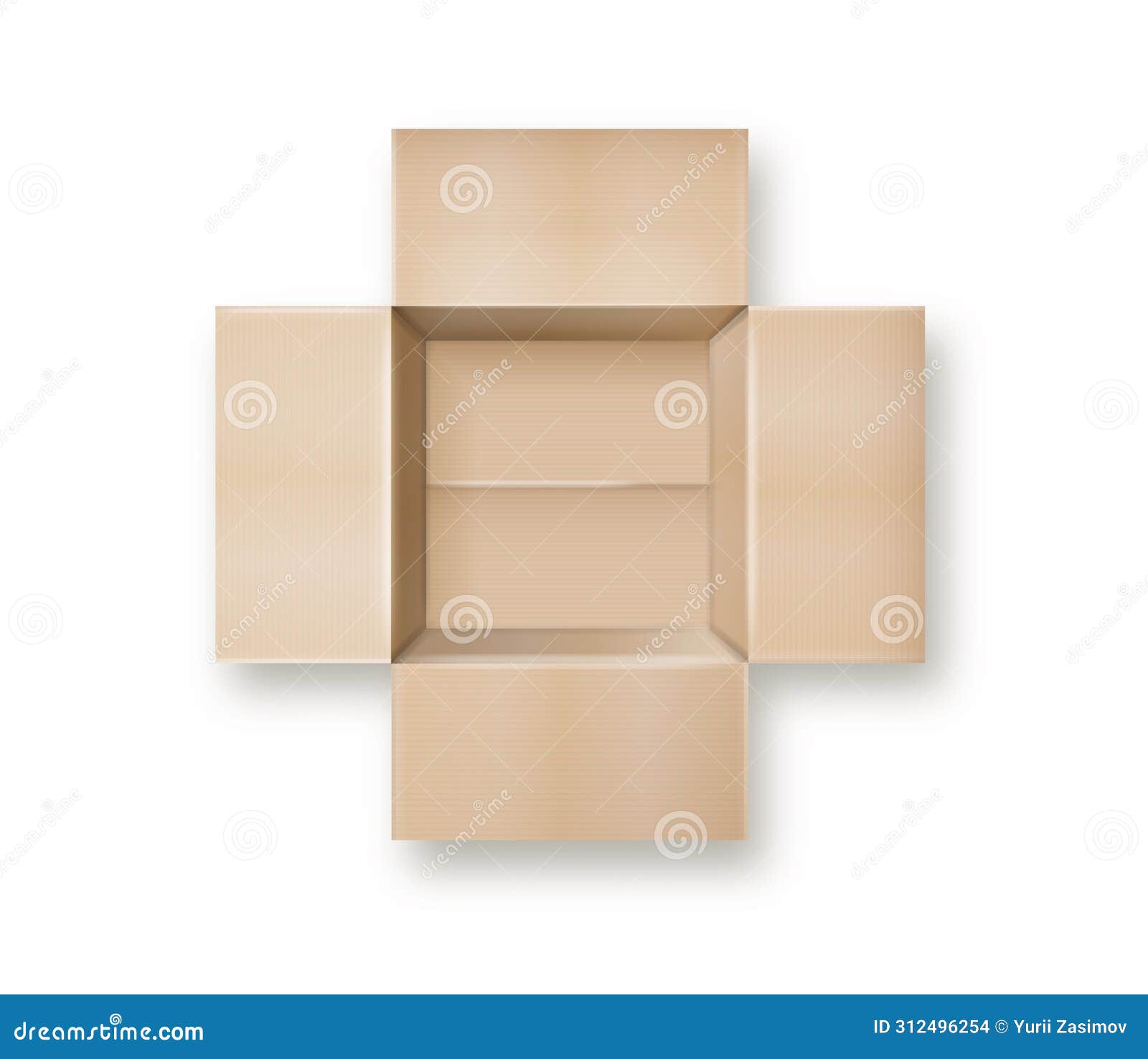 Box. Empty Open and Closed Cardboard Box Stock Vector - Illustration of ...