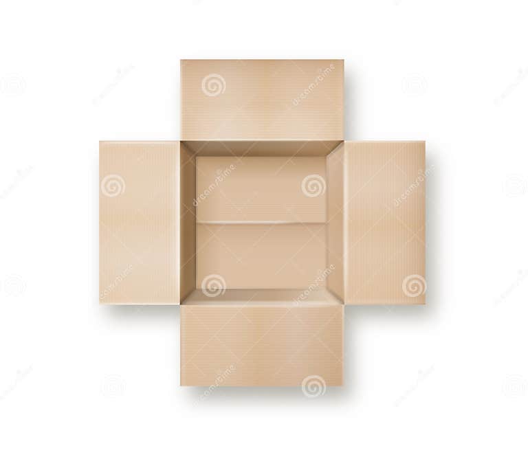 Box. Empty Open and Closed Cardboard Box Stock Vector - Illustration of ...