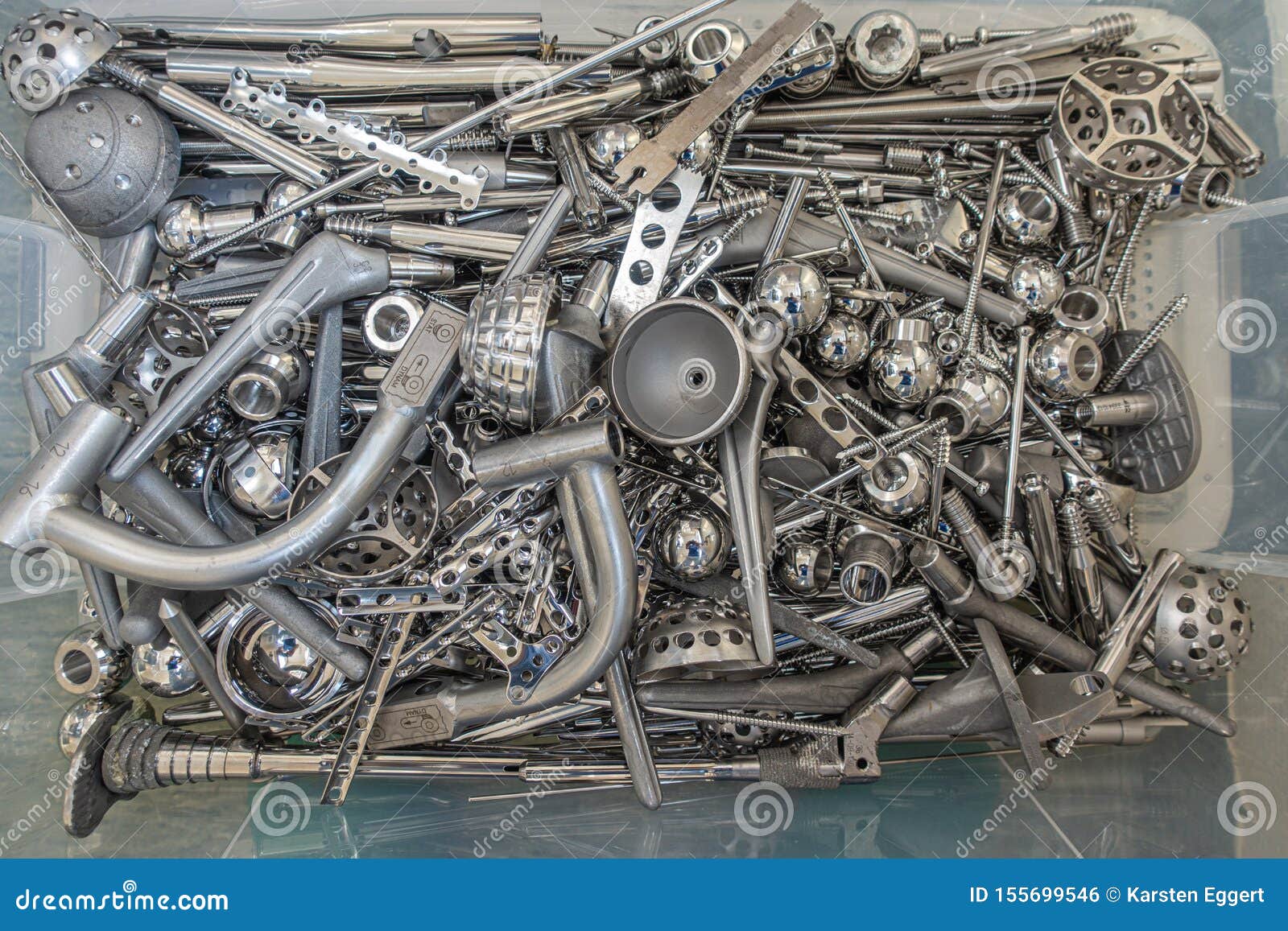 A Box of Explanted Surgical Implants Stock Photo - Image of occupation ...
