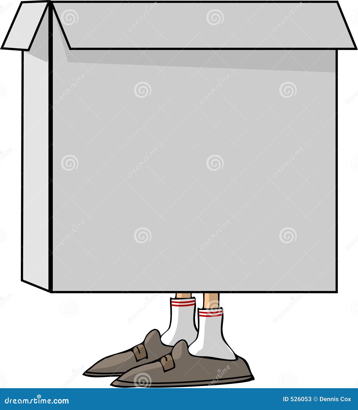 Box with feet stock illustration. Illustration of funny - 526053