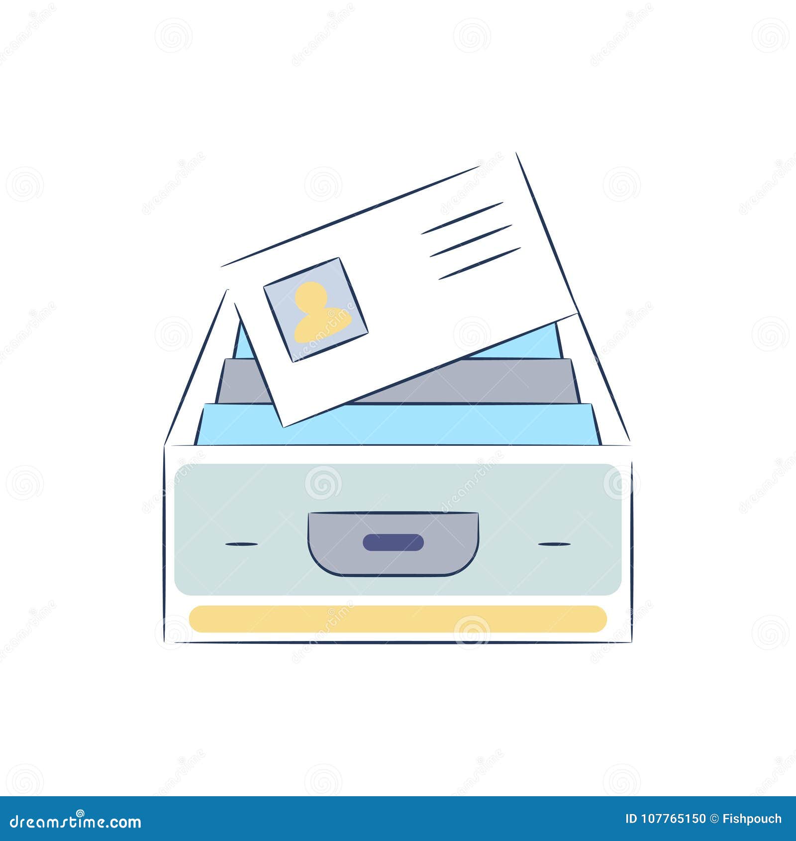Box with File Documents Icon Vector. Stock Vector - Illustration of ...
