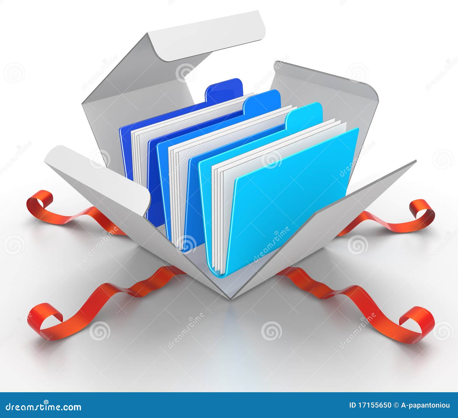 Box of Files stock illustration. Illustration of render - 17155650