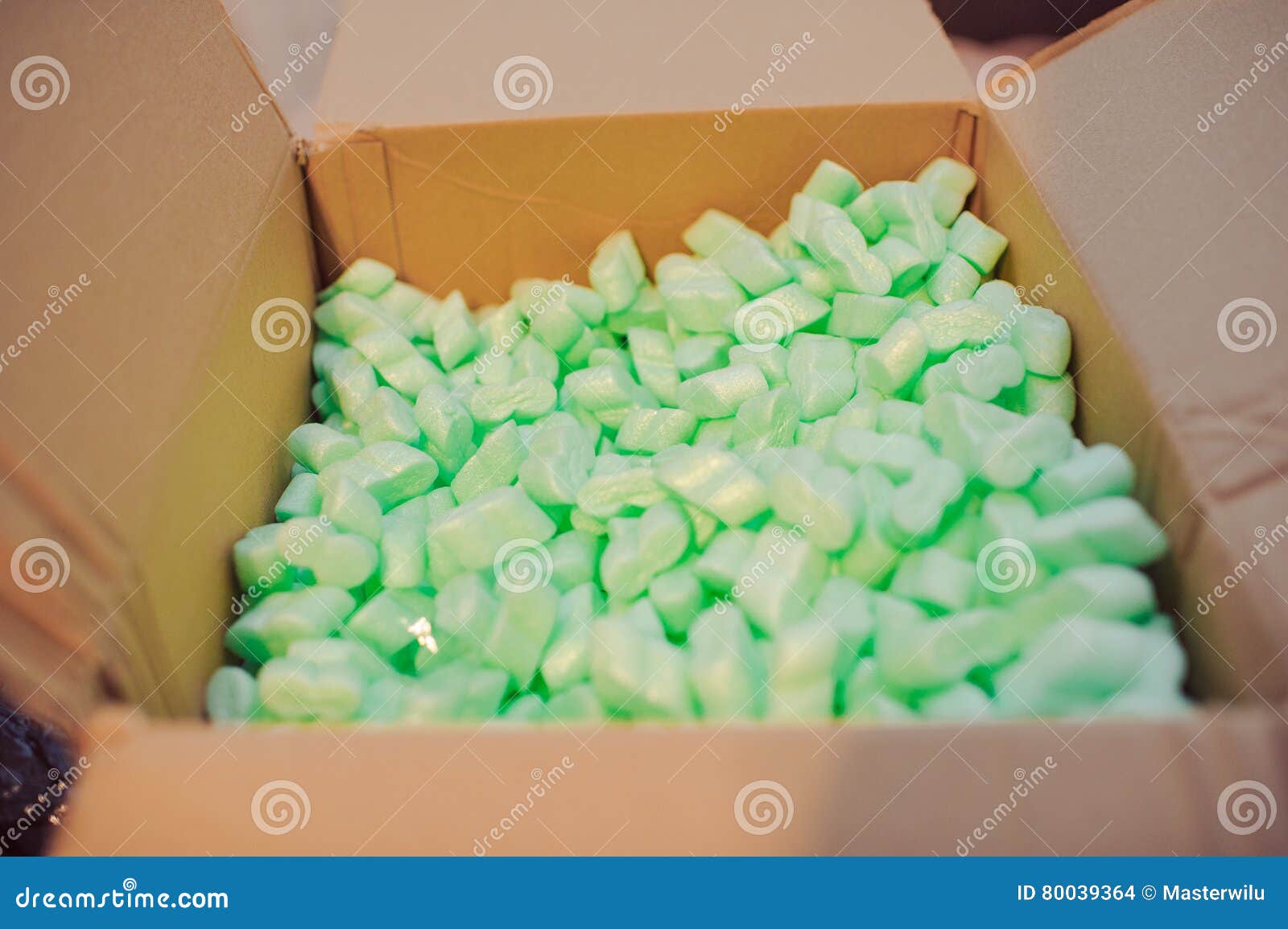 Box Filled with Many White Styrofoam Pellets Stock Photo - Image of ...
