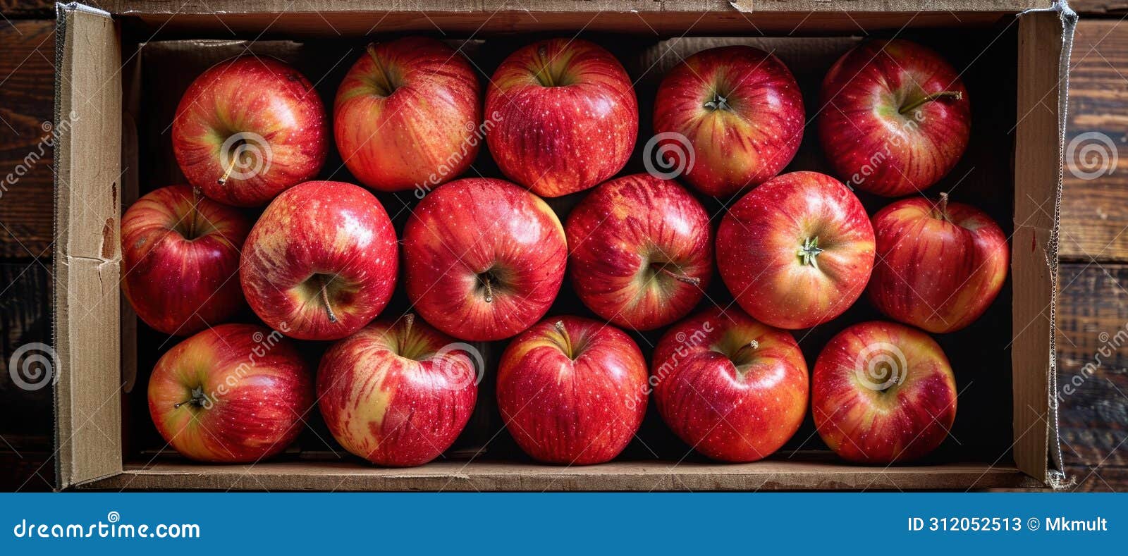 Box Filled with Red Apples stock image. Image of apples - 312052513