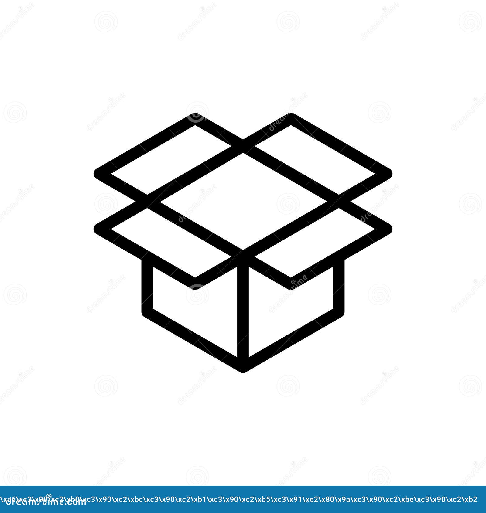 Box flat icon stock vector. Illustration of container - 103291100