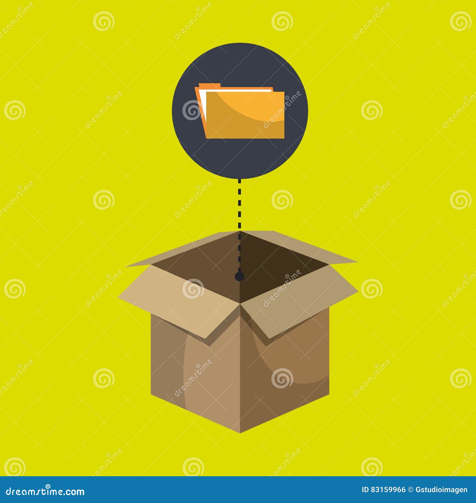Box folder files organize stock illustration. Illustration of ...
