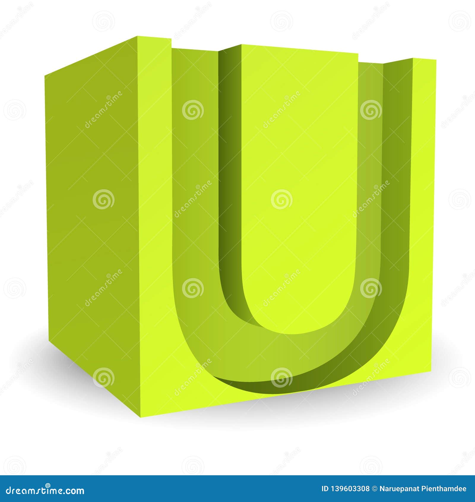 Box Font Color Green 3D Style Stock Vector - Illustration of font ...