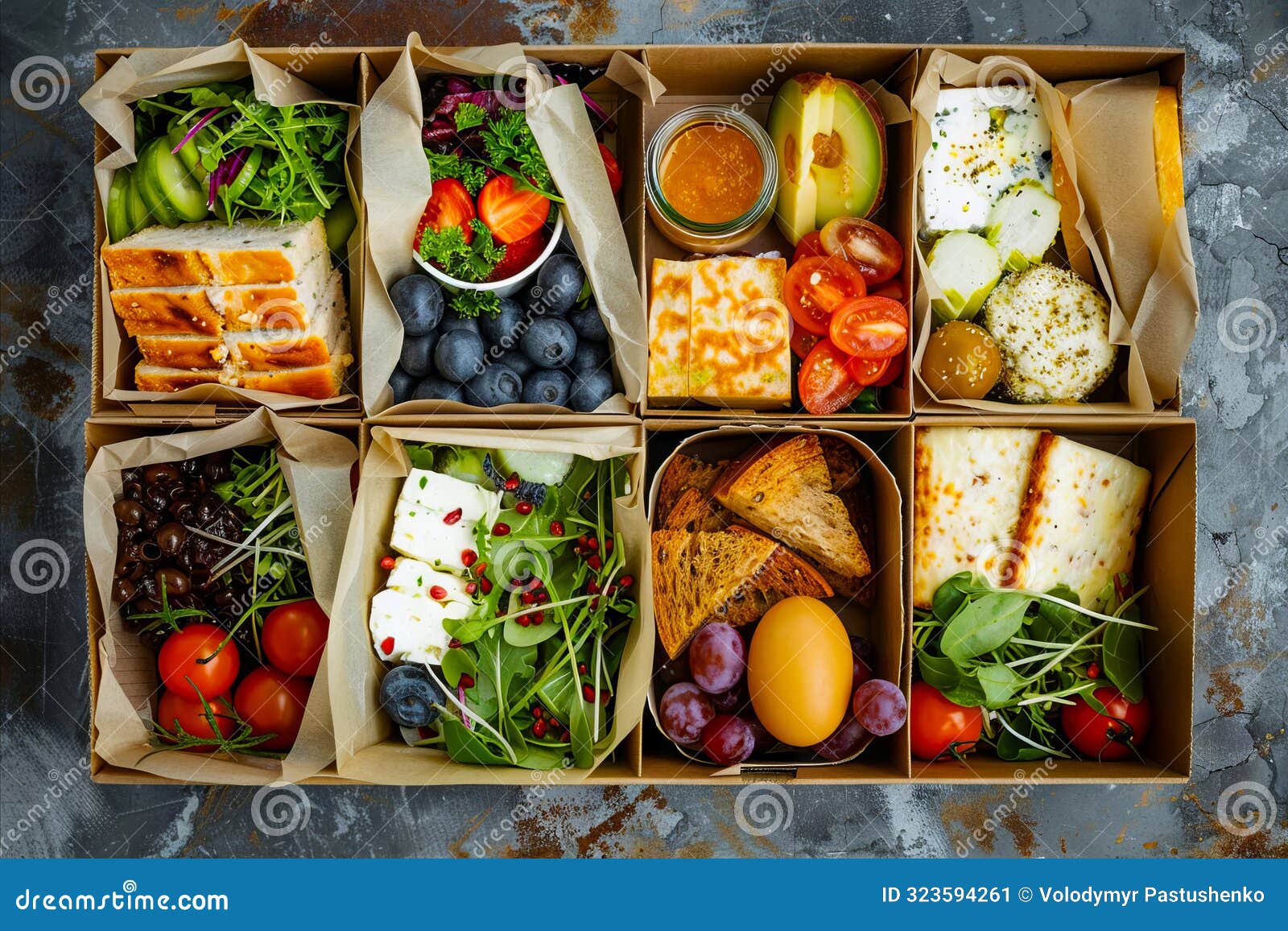 A Box of Food with Different Types of Vegetables and Fruit Stock Image ...