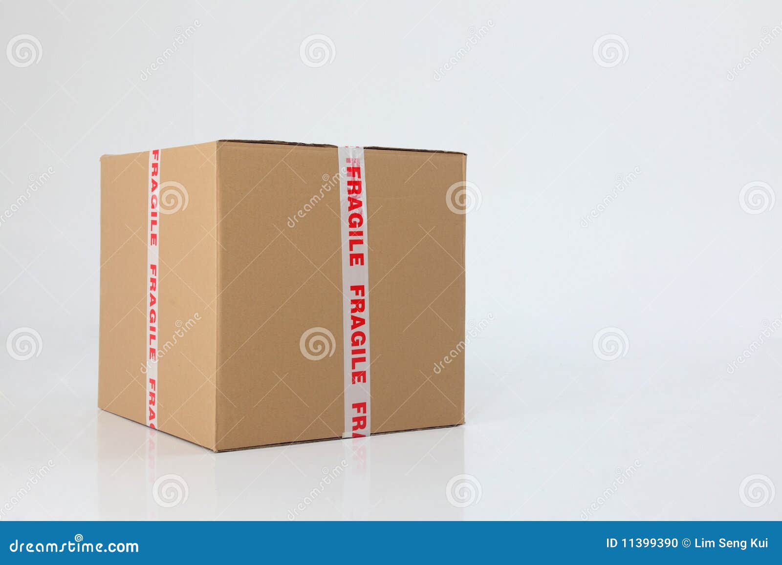 Box with fragile sign stock photo. Image of object, care - 11399390