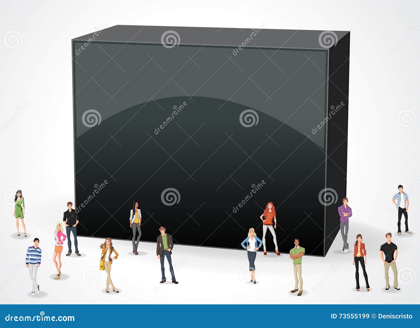 Box Frame Background with Business People. Stock Vector - Illustration ...