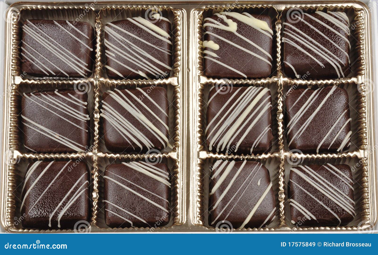 Box of French Chocolate Candy Stock Image - Image of closeup, dessert ...