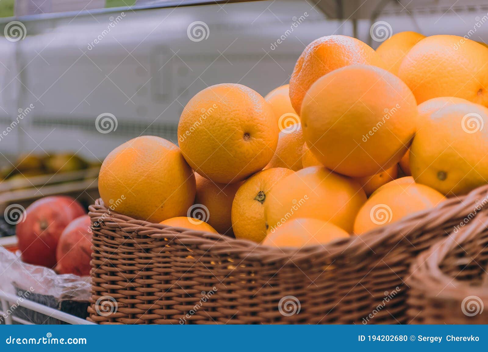 A Box of Fresh Oranges in a Supermarket Stock Photo - Image of mall ...