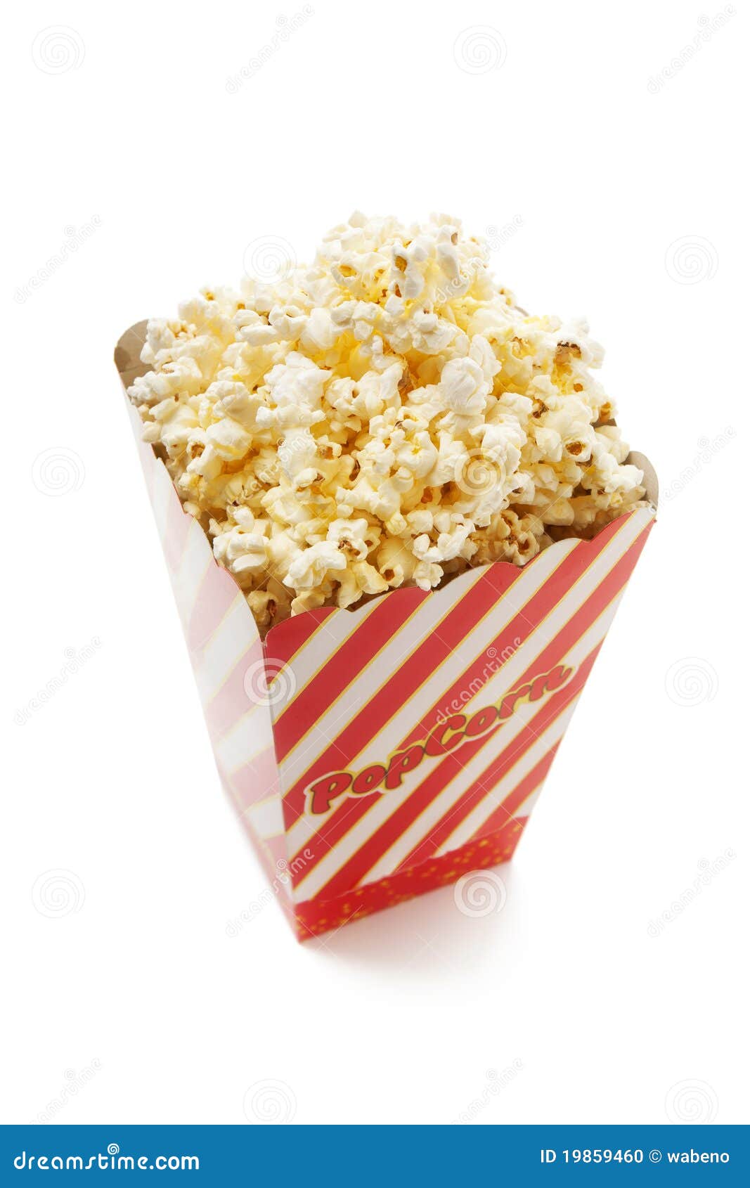 Box of fresh popcorn stock photo. Image of snack, theater - 19859460