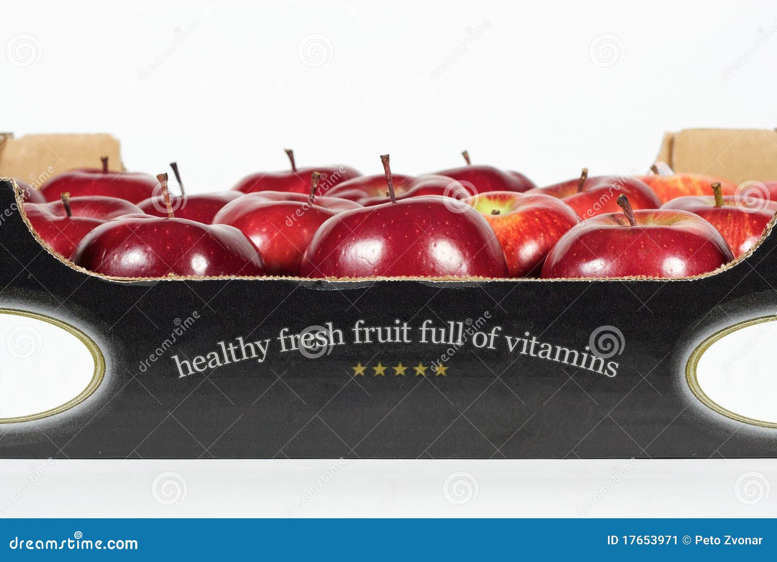 Box of fresh red apple stock image. Image of garden, healthy - 17653971