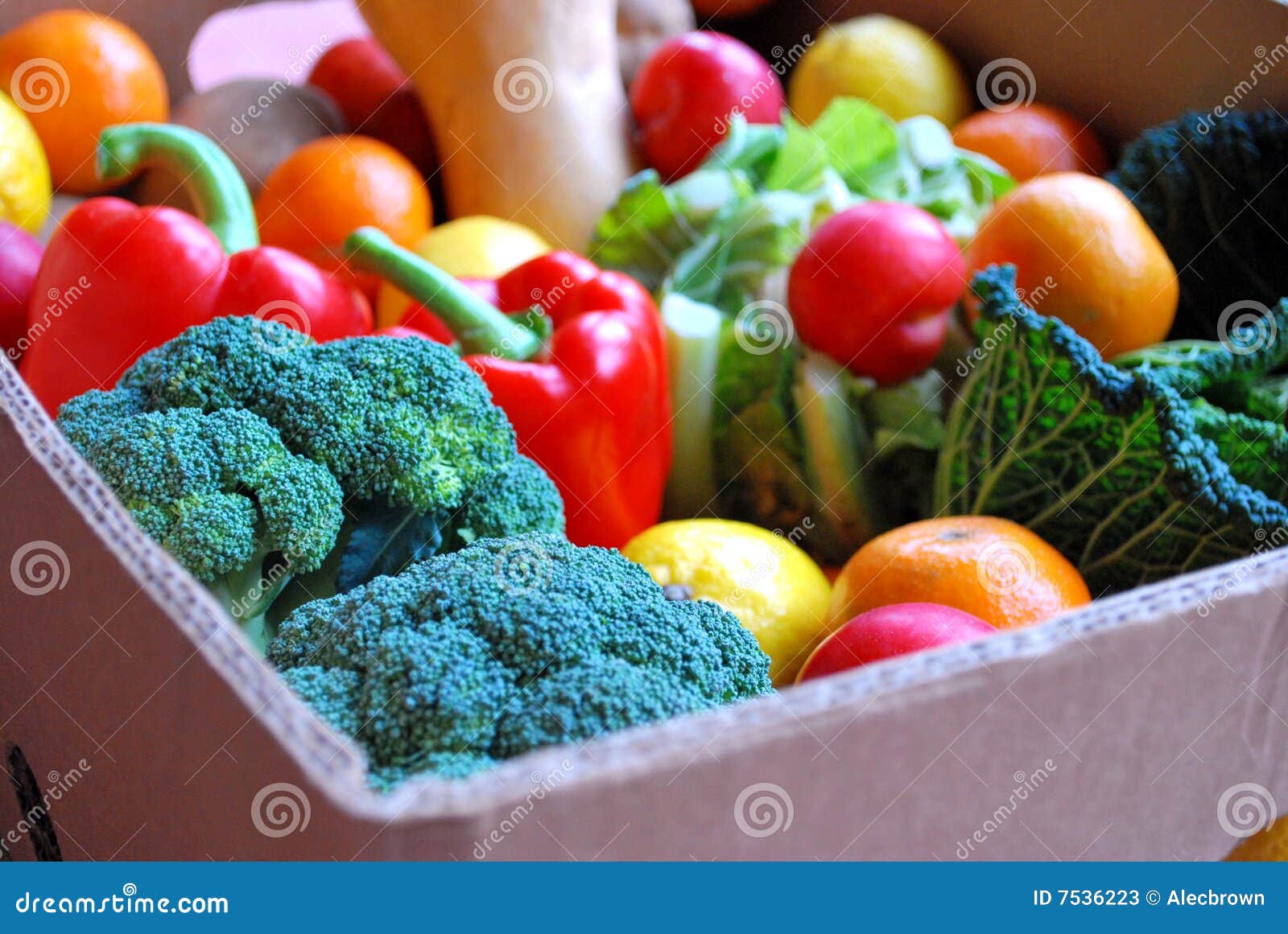 Box of fruit and veg 2 stock image. Image of butternut - 7536223