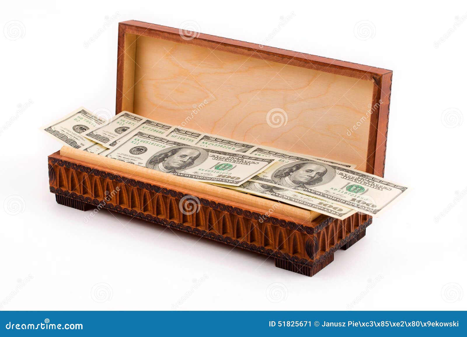 Box Full of American Dollars Stock Image - Image of dolar, money: 51825671