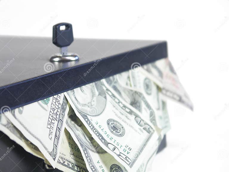 Box full of money 3 stock image. Image of security, currency - 323919