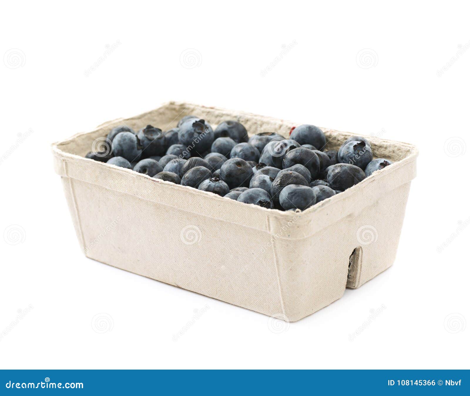Box of Blueberries Isolated Stock Photo - Image of fresh, organic ...
