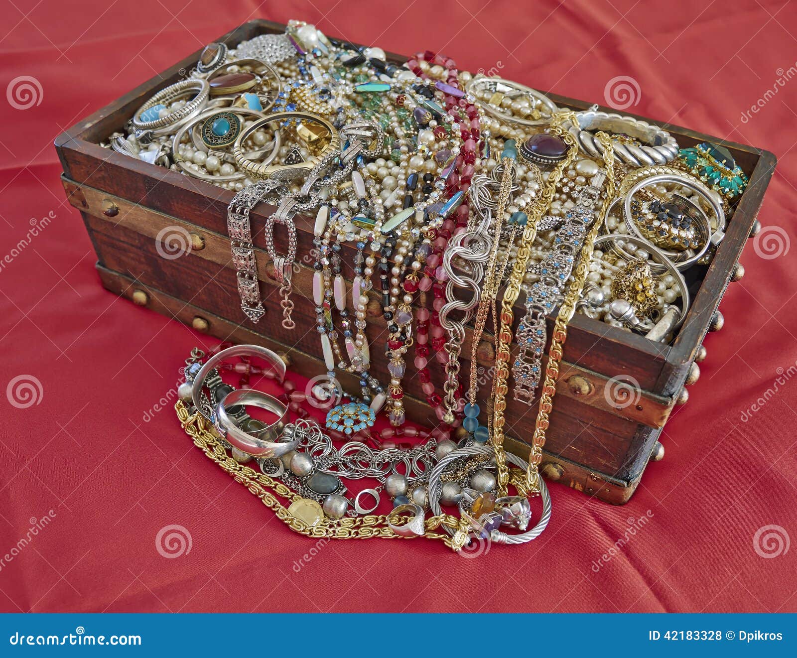 Box full of shiny jewelry stock photo. Image of jewel - 42183328