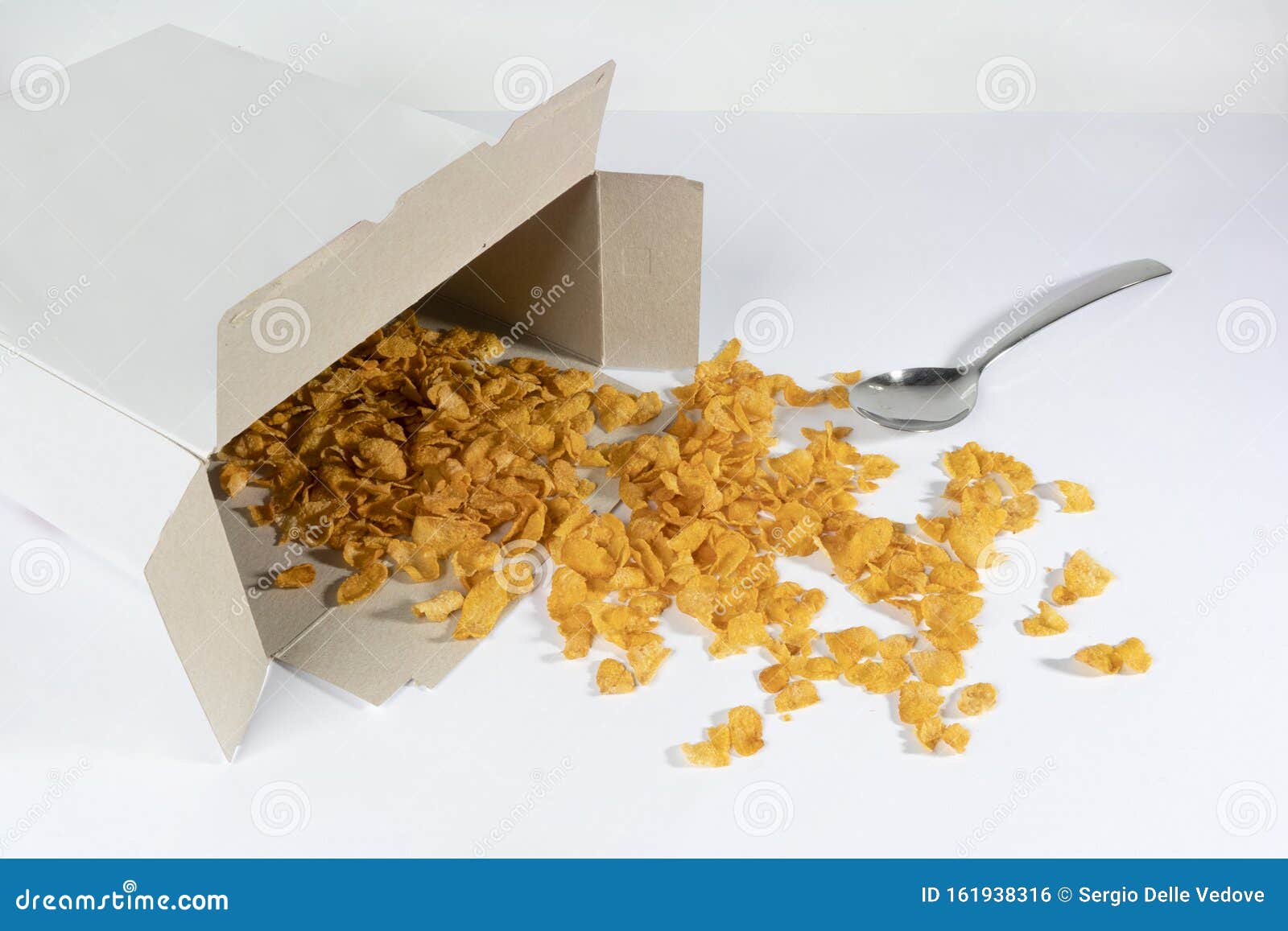 Generic Cereal Box on the Table Stock Photo - Image of closeup ...