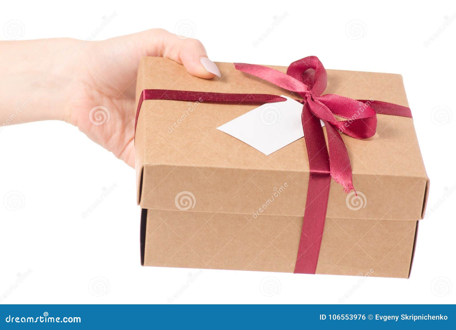 Box of gift in hands stock photo. Image of give, birthday - 106553976