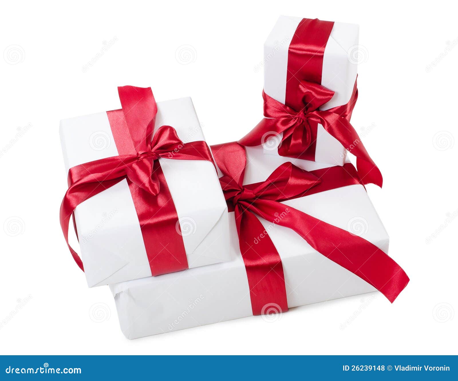 Box with a Gift with a Red Tape Stock Photo - Image of anniversary ...