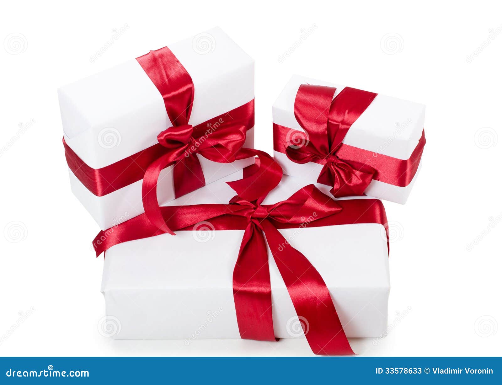 Box with a Gift with a Red Tape Stock Image - Image of holiday ...