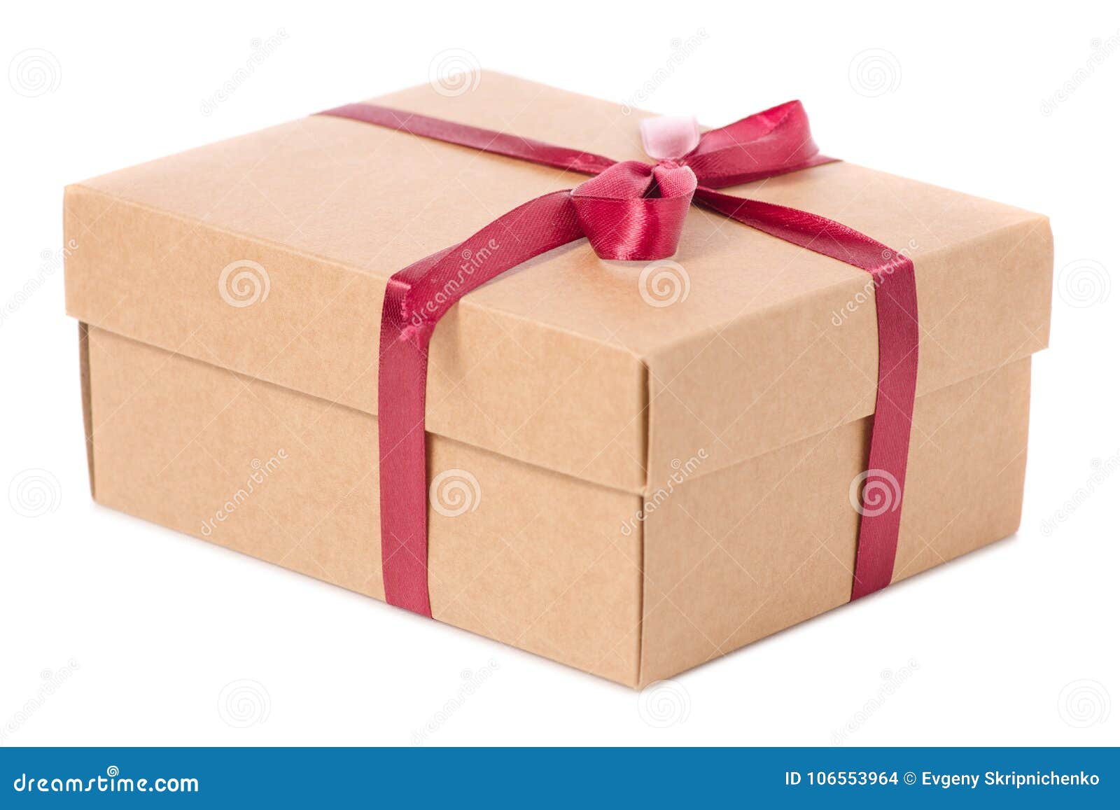 Box of gift with ribbon stock photo. Image of love, christmas - 106553964