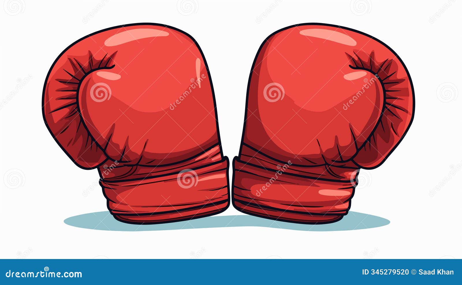 Box Gloves Drawing stock vector. Illustration of concept - 345279520