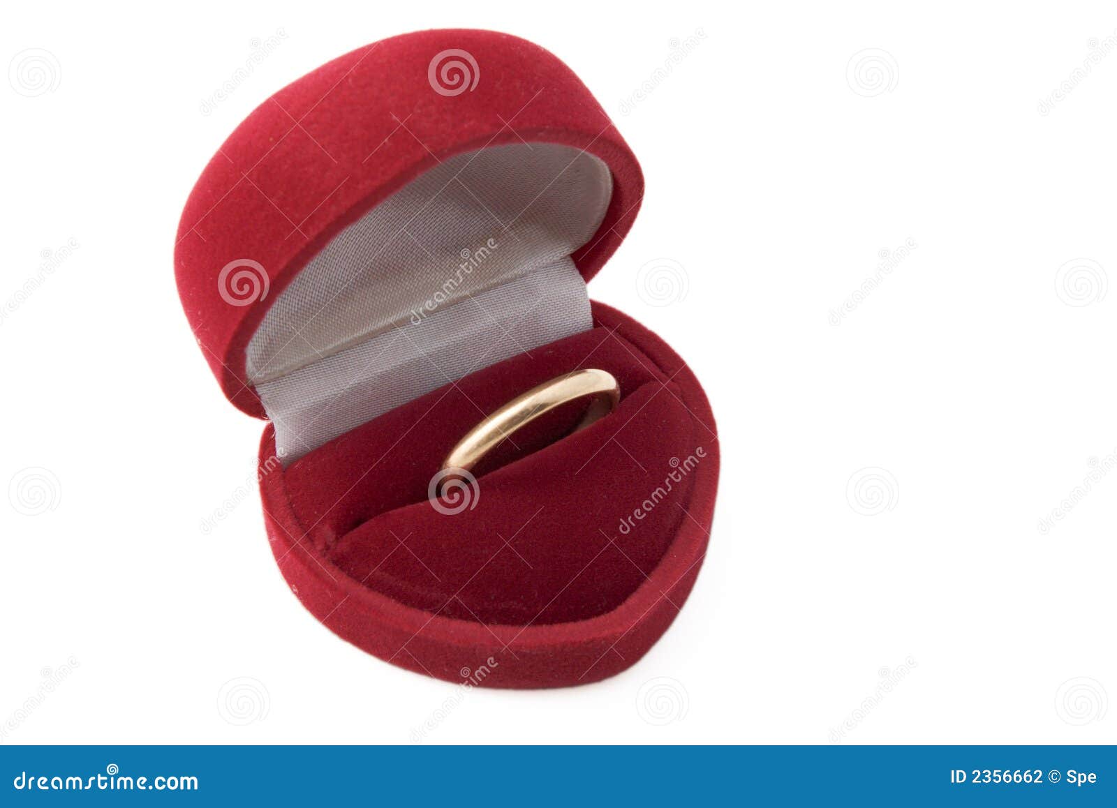 Box with Golden Ring Inside Stock Photo - Image of isolated, color: 2356662
