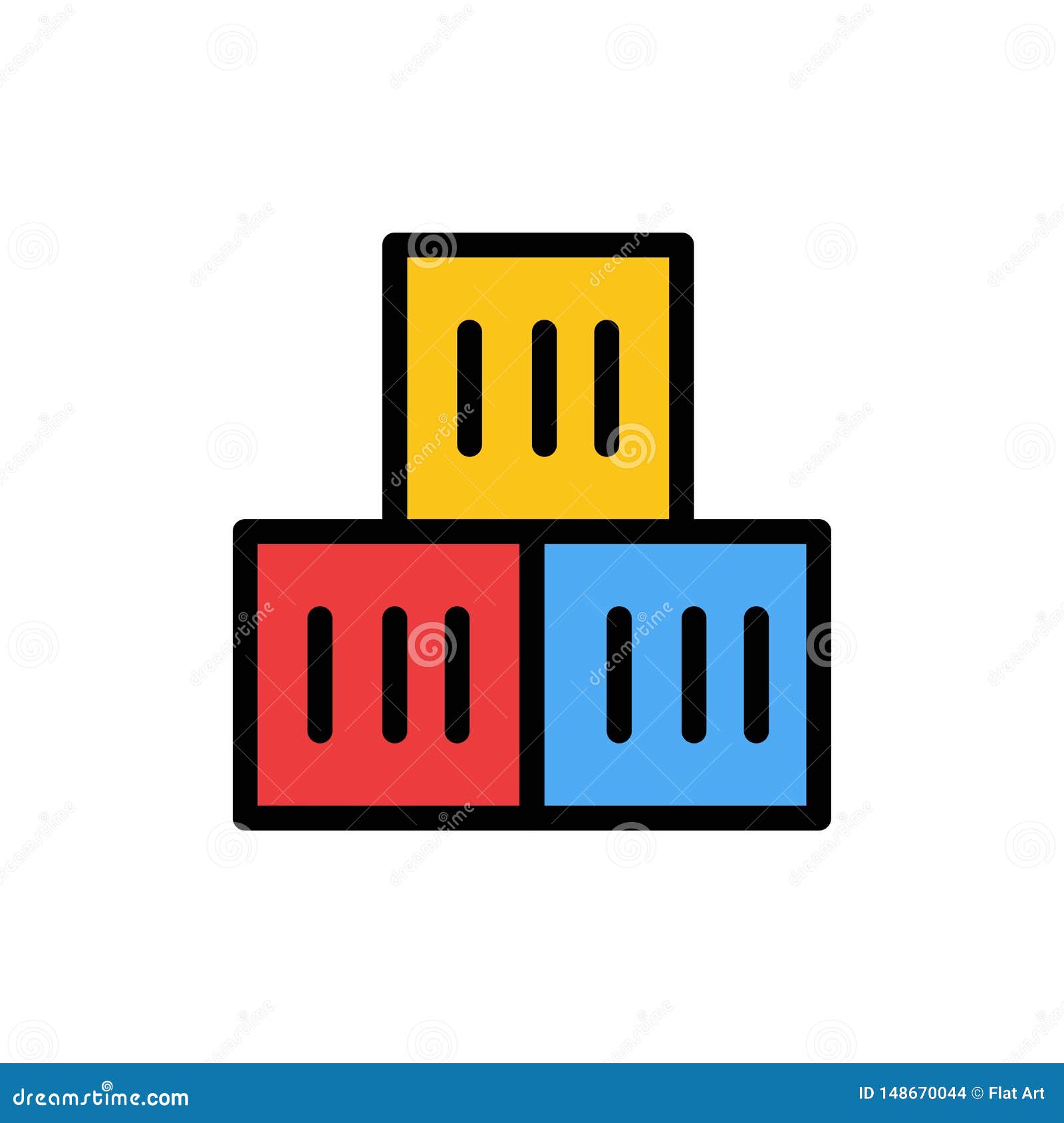 Box, Good, Logistic, Transportation Flat Color Icon. Vector Icon Banner ...