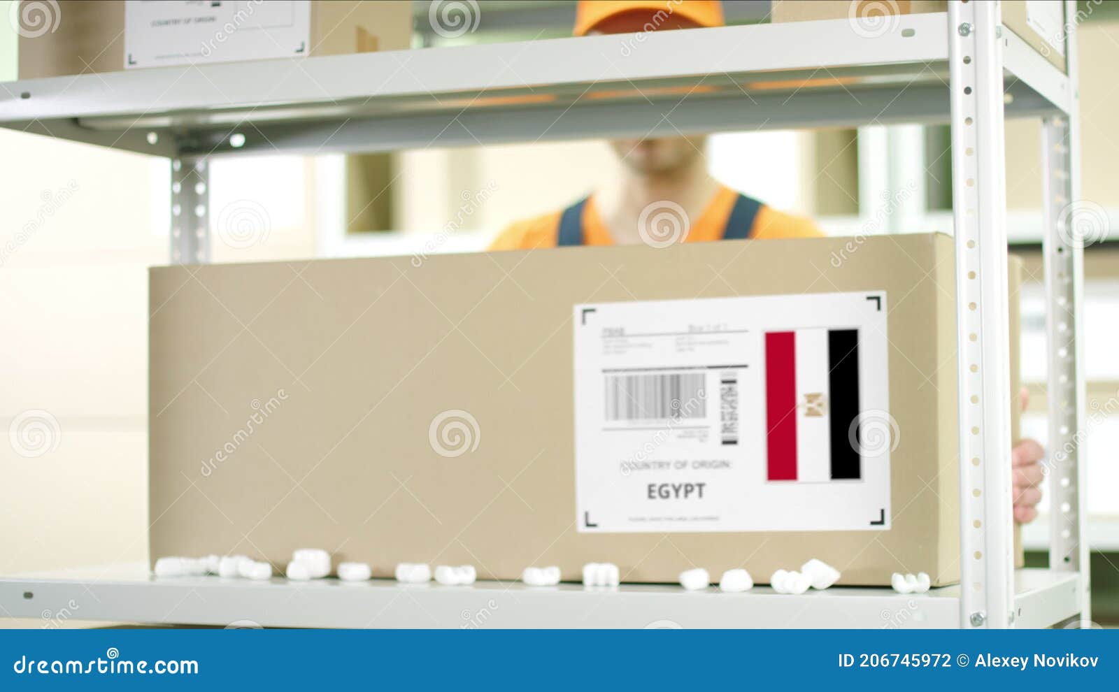 Box with Goods from Egypt in a Warehouse Stock Footage - Video of ...