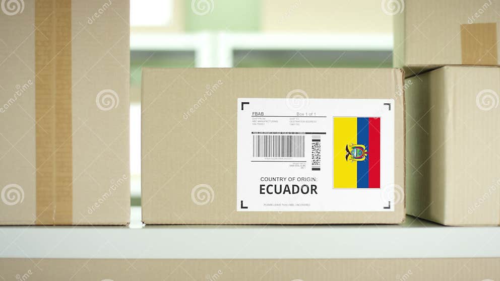 Parcel from Ecuador in a Postal Service Storage Stock Image - Image of ...
