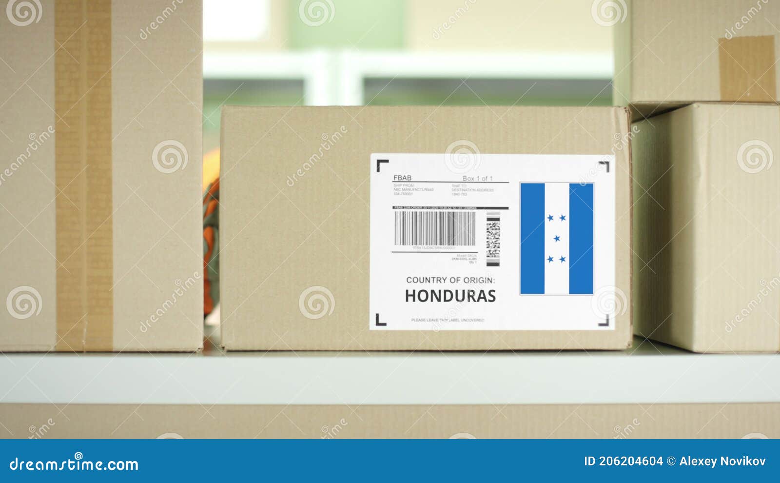 Parcel with Products from Honduras Stock Photo - Image of packaging ...