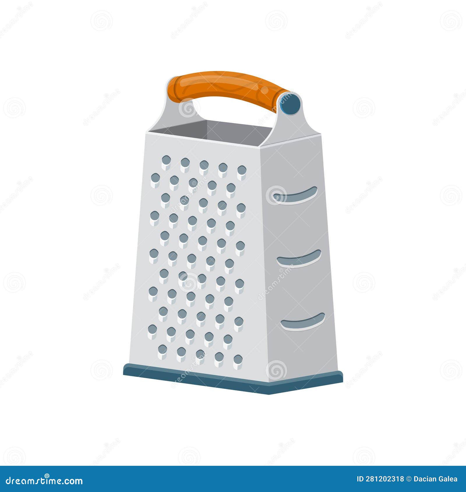 Grater Or Shredder Grating Vegetable Into Fine Pieces Vector Set ...