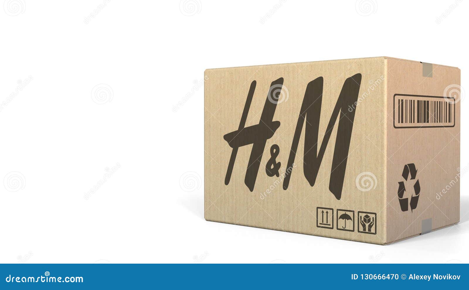 Box with H&M Logo. Editorial 3D Rendering Editorial Image ...