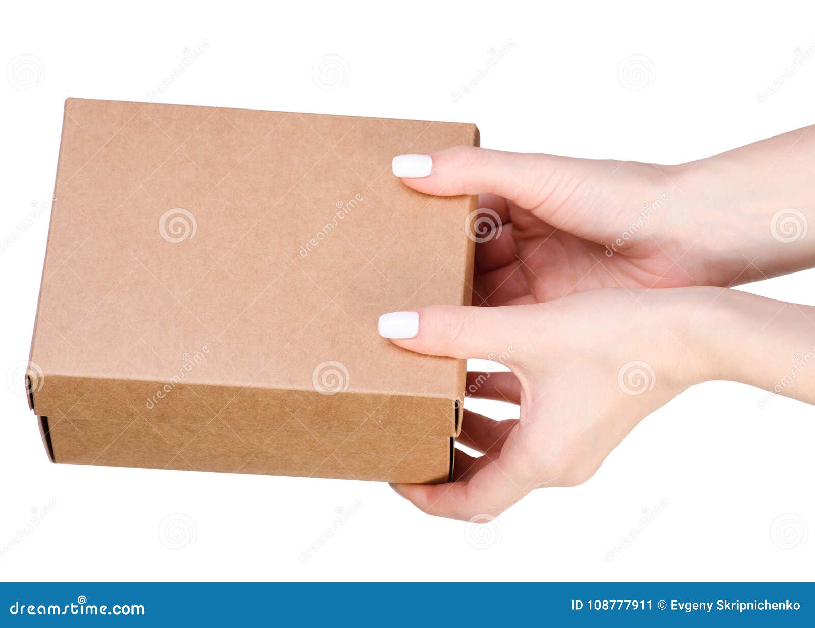 Box in hand stock image. Image of brown, modern, clipping - 108777911