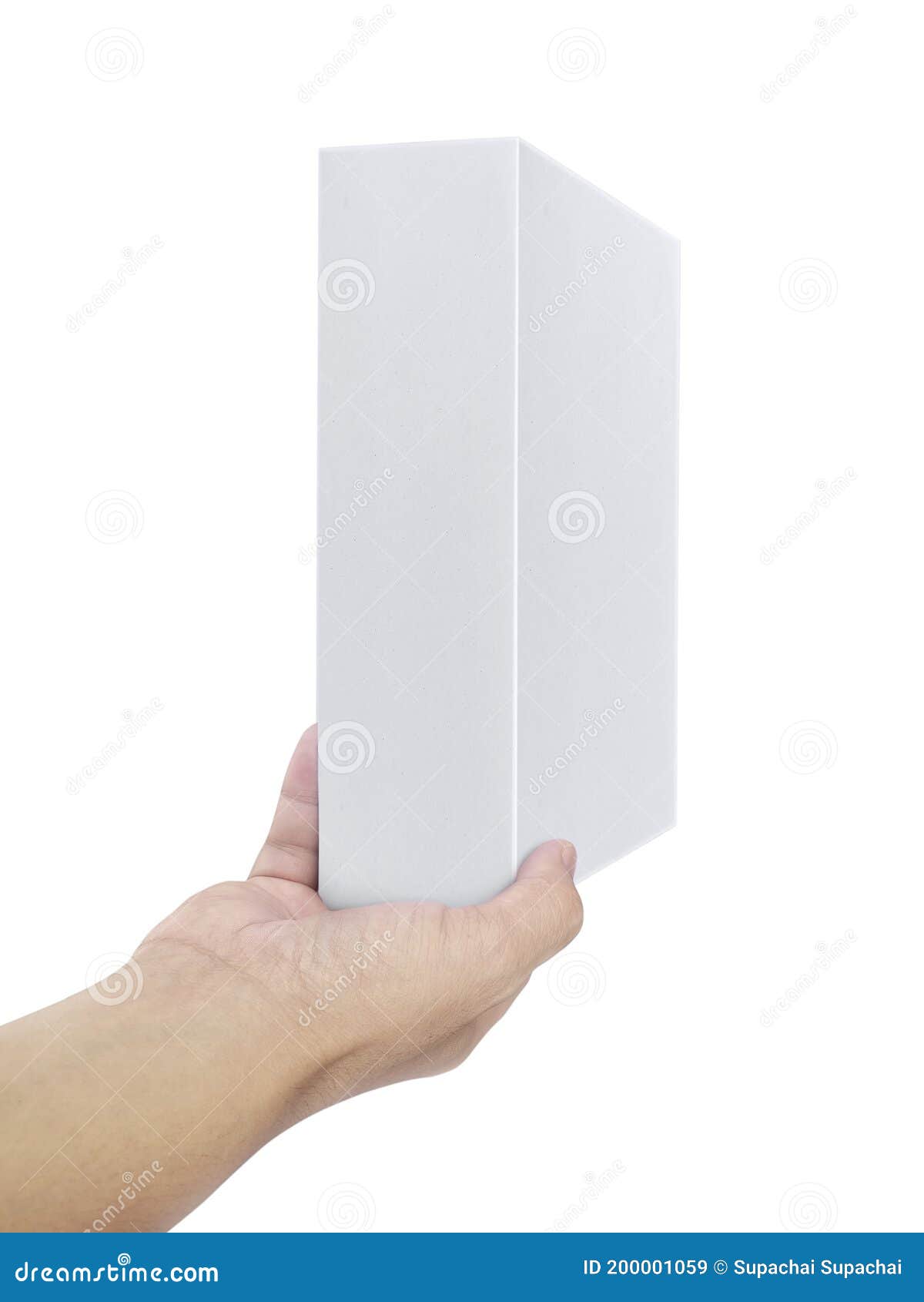 Box in Hand on White Background Isolation Stock Image - Image of paper ...