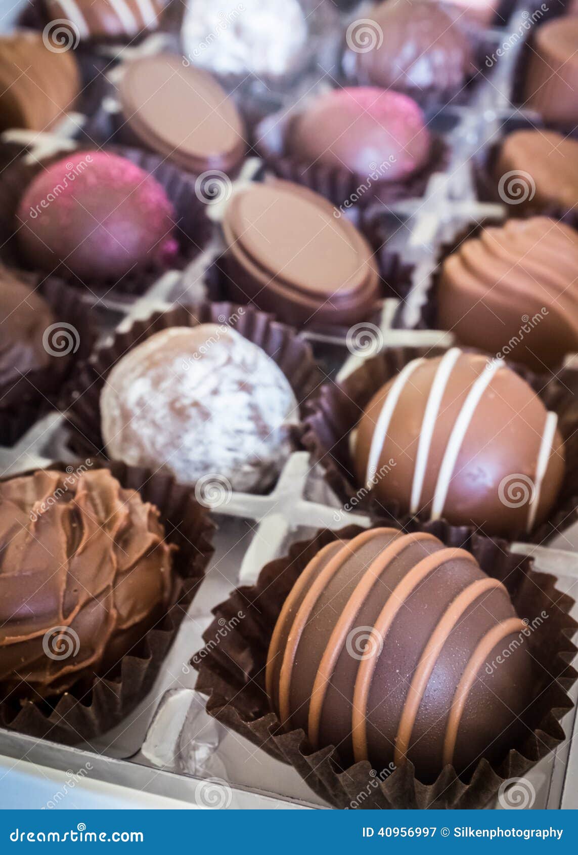 Box of Handmade Chocolates stock image. Image of confection - 40956997