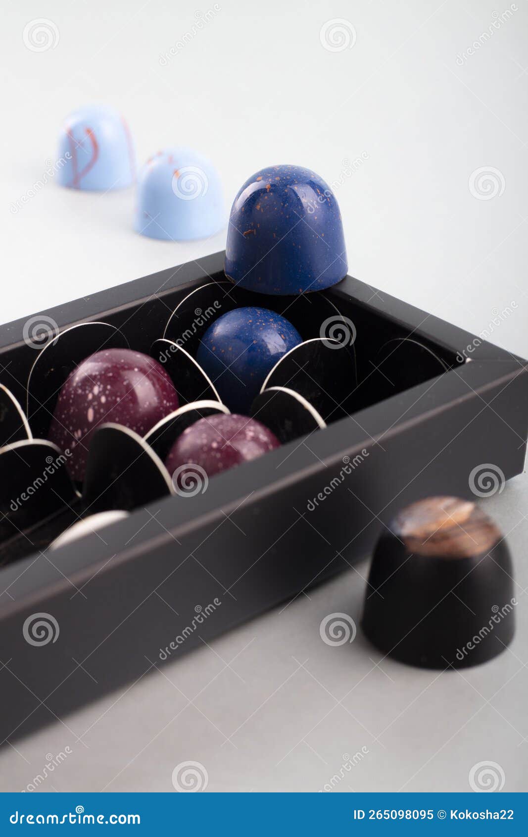 Box of Handmade Chocolates. Product Concept for Chocolatier Stock Image ...