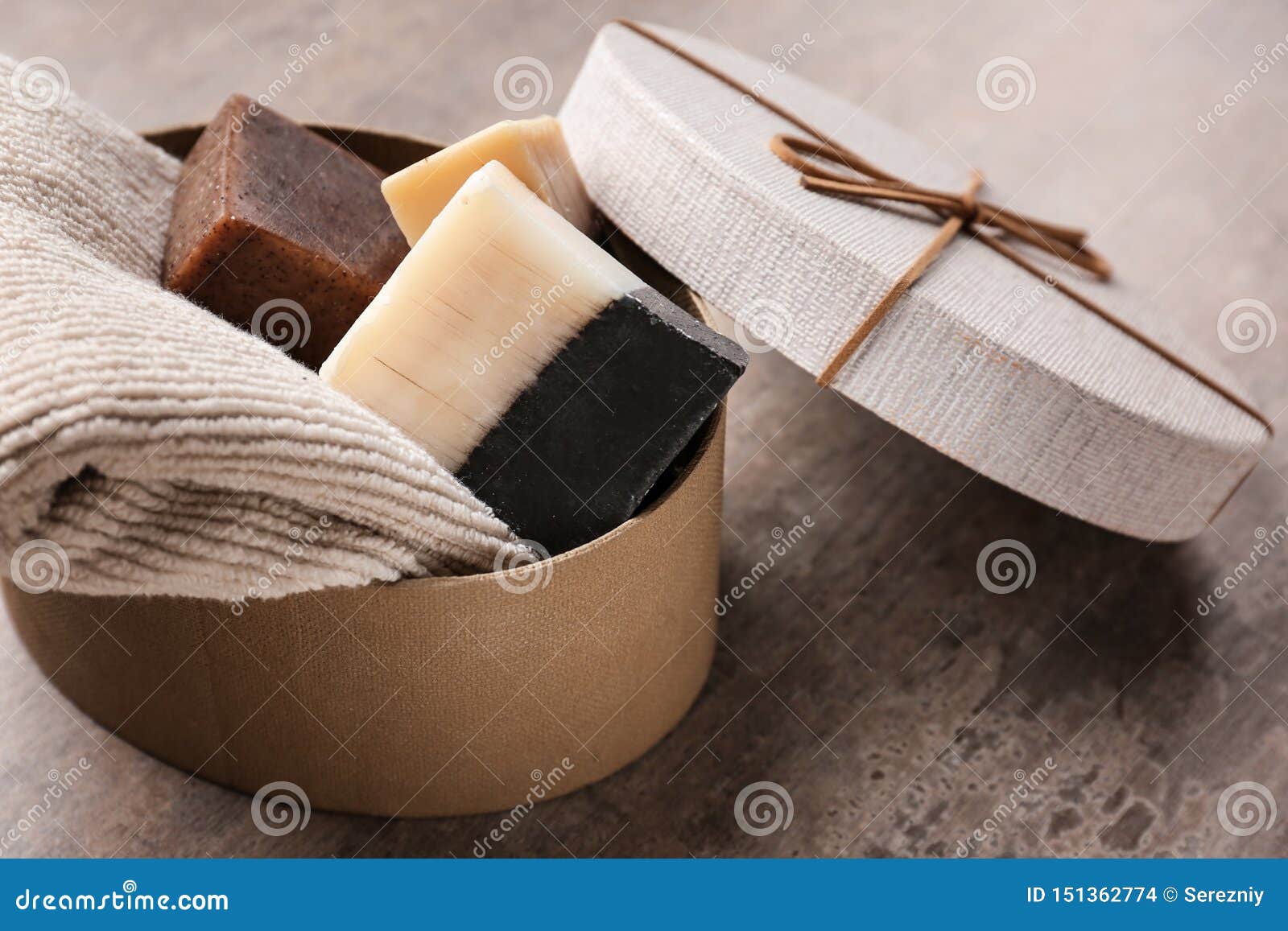 Box with Handmade Soap on Table Stock Photo - Image of color, care ...